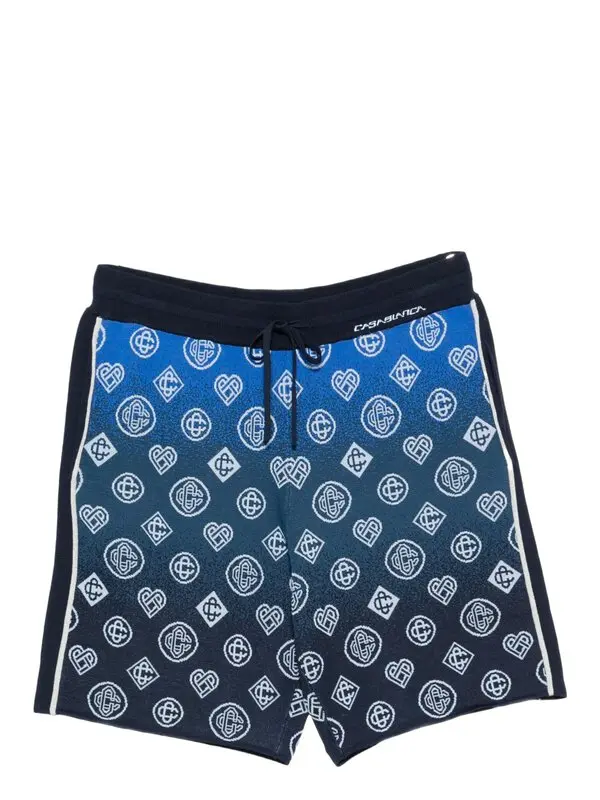 Casablanca Monogram Knit Shorts - Blue