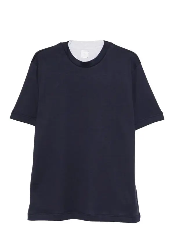 Eleventy Crew Neck Short Sleeve T-shirt - Blue