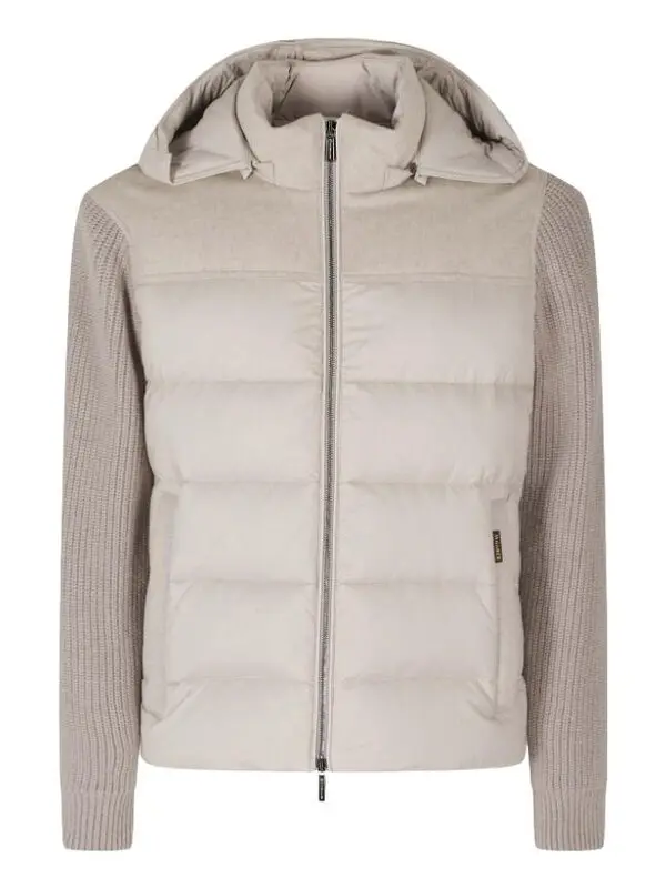 MOORER Quilted Long-sleeve Jacket With Hood - No