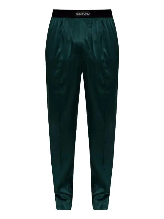 TOM FORD Elastic-waist Casual Trousers - Green
