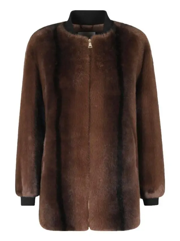 ERMANNO FIRENZE Faux Fur Bomber Jacket - No