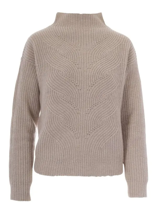 Herno Chevron Knitted Sweater - Nude