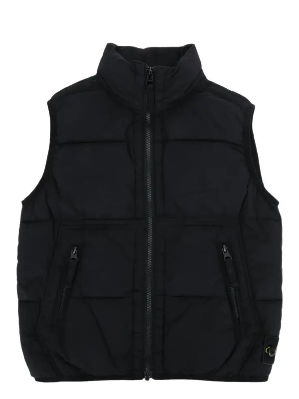 Stone Island Zippered Down Vest - Black