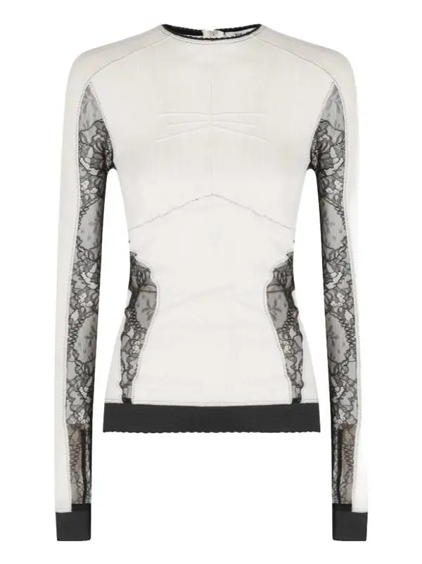 Attico Long-sleeved Cover-up - White Black