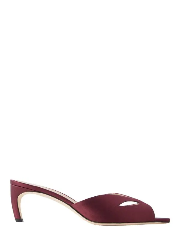 Victoria Beckham Satin Peep-toe Sandals - No