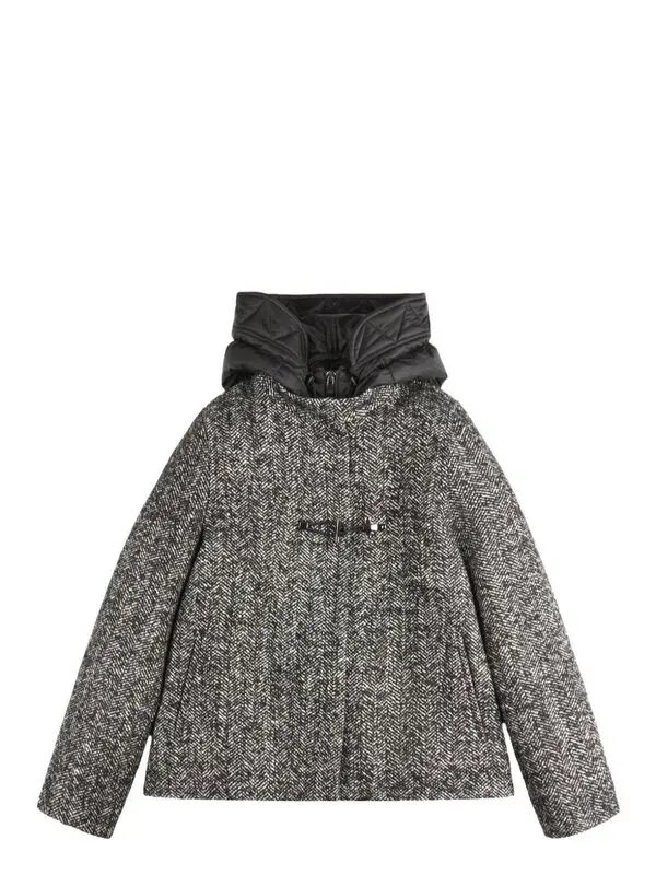 FAY Hooded Cape With Toggle Closures - Black