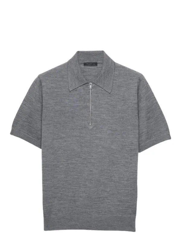 Prada Superfine Wool Polo Shirt - Slate Ash