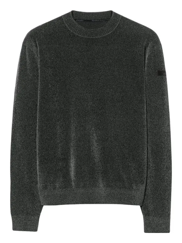 RRD Crew Neck Sweater With Ribbed Trim - Black