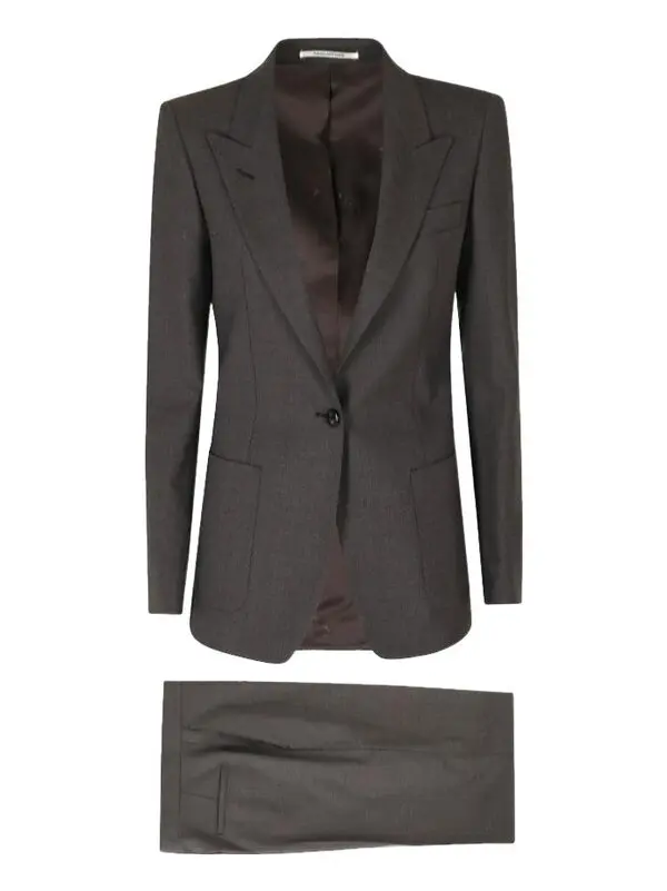 Tagliatore Long-sleeve Suit Set - Black