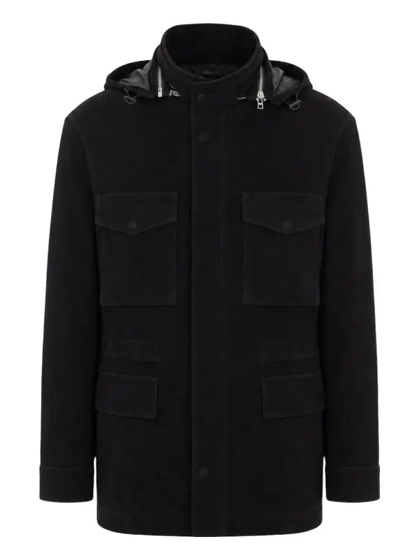 TOM FORD Long Sleeve Hooded Jacket - Black