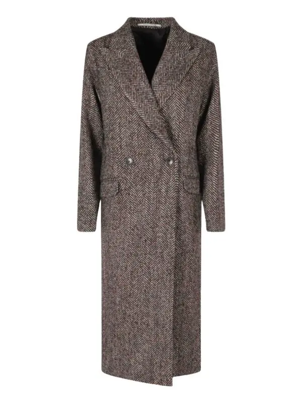Tagliatore Long Sleeve Coat - Black