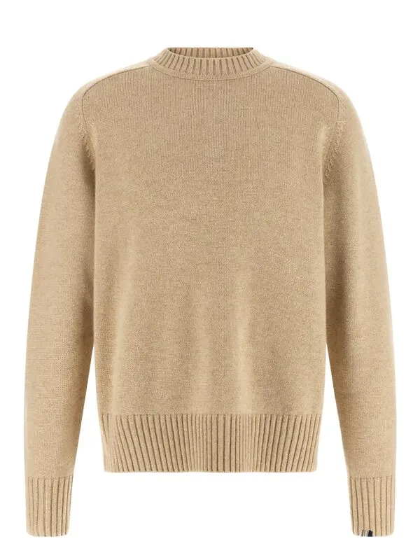 Extreme Cashmere Crew Neck Sweater With Embroidered Detail - Beige