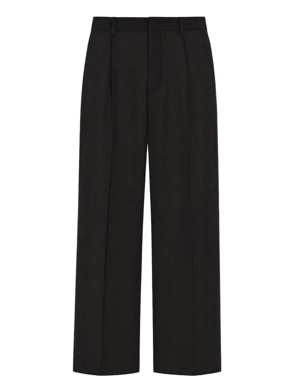 Nn07 Kay Pleated Linen Trousers - Black