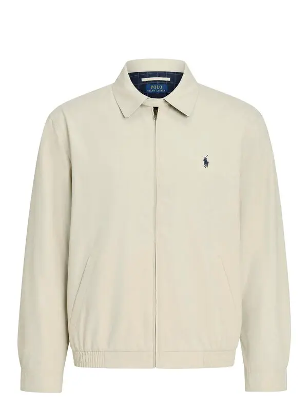 Polo Ralph Lauren Embroidered Logo Shell Windbreaker Jacket - Stone