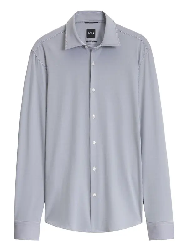 BOSS Regular-fit Stretch Shirt - Black