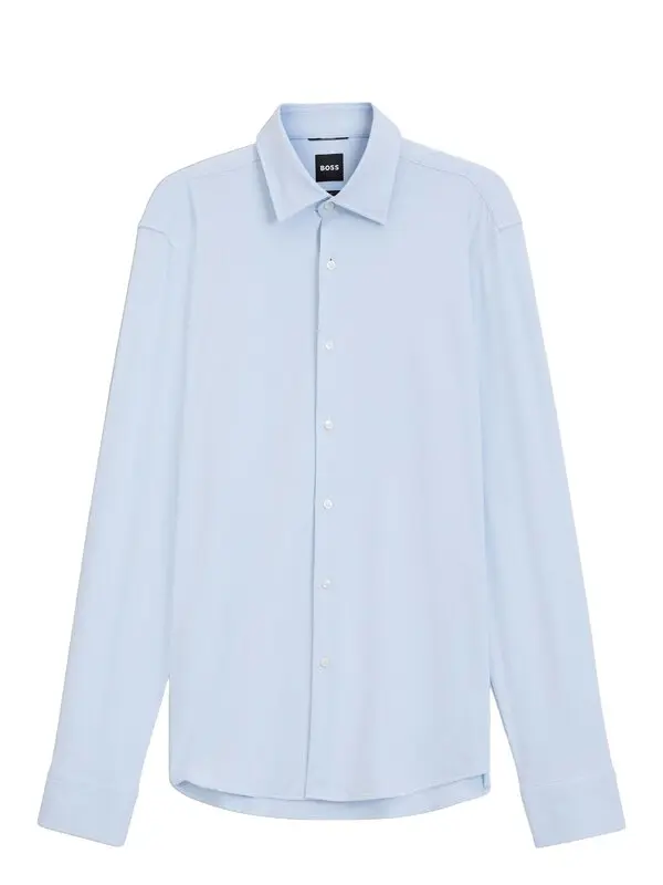 BOSS Regular-fit Stretch Shirt - Light Blue