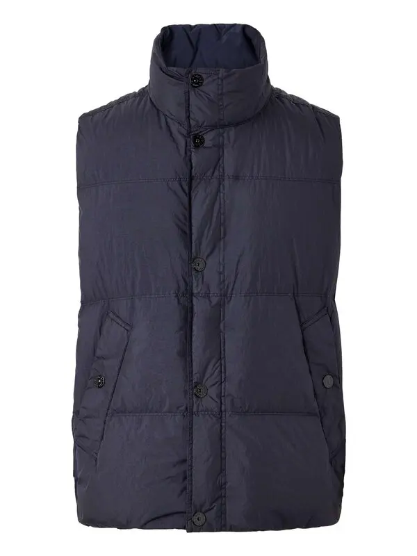 Stone Island Garment-dyed Quilted Shell Gilet - Blue