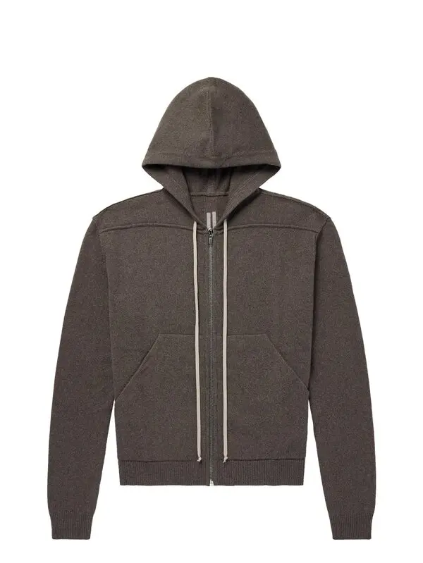 Rick Owens Zip-up Hoodie - Gray
