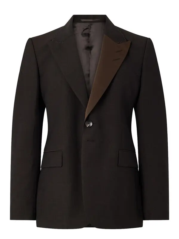 WALES BONNER Alto Virgin Wool Blazer - Brown