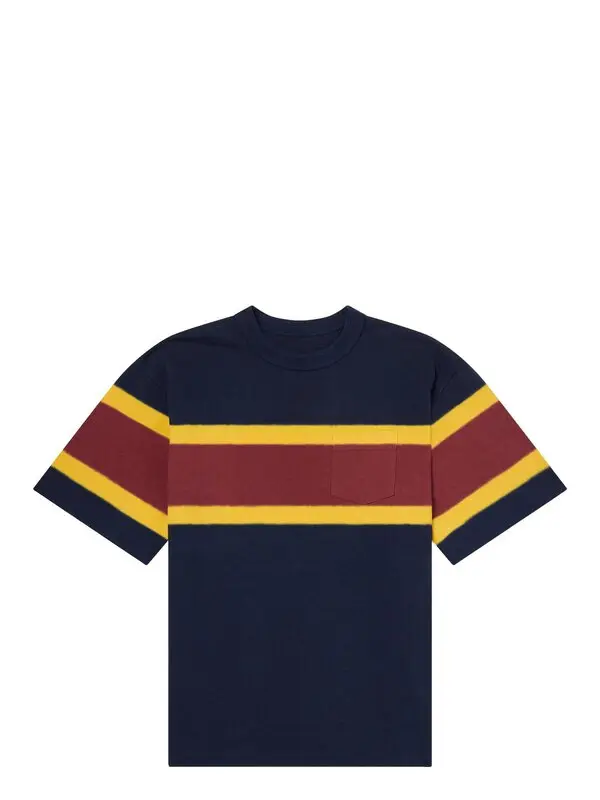Sacai Chusen-dyed Cotton-jersey T-shirt - Blue