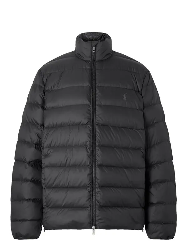 Polo Ralph Lauren Quilted Down Jacket With Embroidered Logo - Black