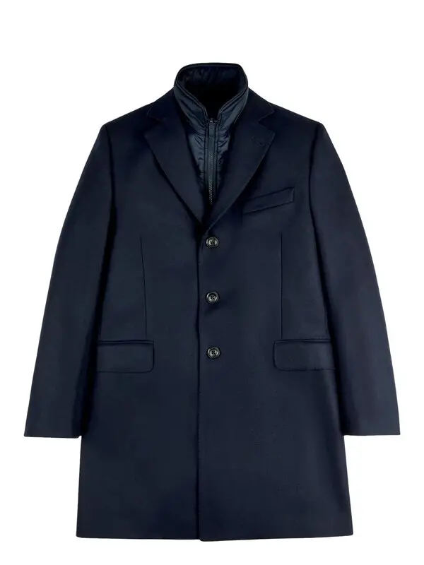 FAY Tailored Coat With Down Jacket - Blue
