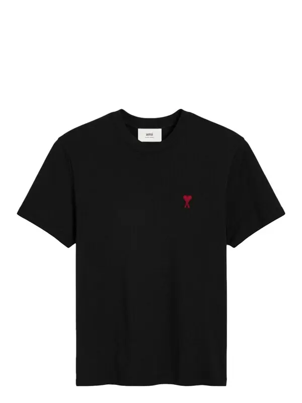 AMI Paris De Coeur Cotton T-shirt - Black