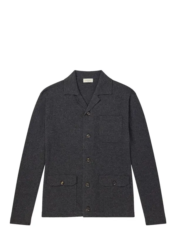 PIACENZA CASHMERE 1733 Cashmere Chore Jacket Cardigan - Gray