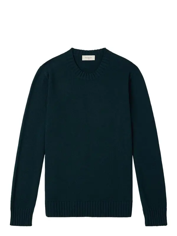 PIACENZA CASHMERE 1733 Virgin Wool Crew Neck Sweater - Green
