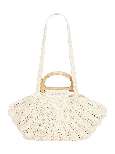 8 Other Reasons Hand Crochet Shell Clutch Bag - Ivory