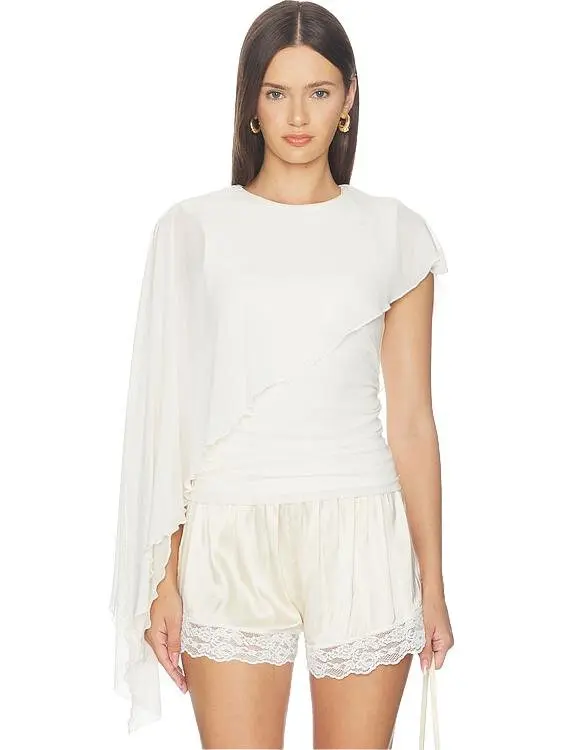 MORE TO COME Elvira Cape Top - Ivory