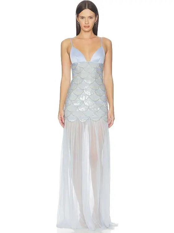 Retrofete Eileyn Sequined Maxi Dress - Glace