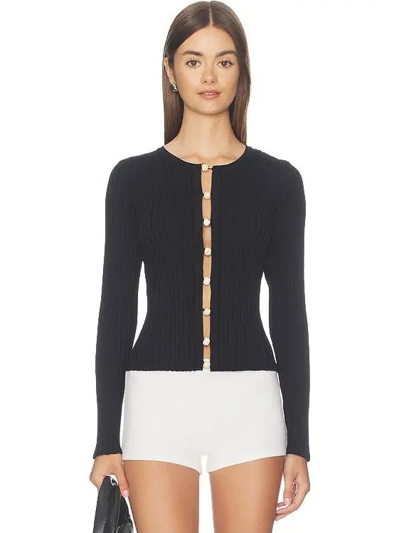 SNDYS. Odetta Ribbed Top - Black
