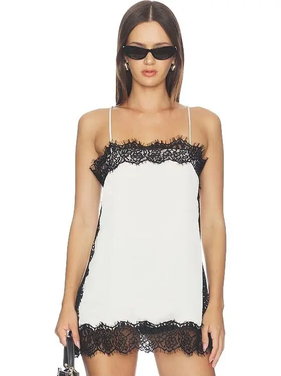 Lioness Sweetheart Cami With Lace Trim - Cloud