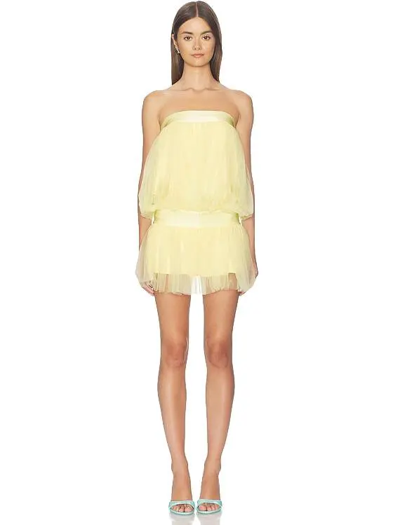 NIIHAI Tulle Mini Dress - Lemon