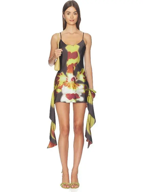 1XBLUE Orchid Print Mini Dress - Multi