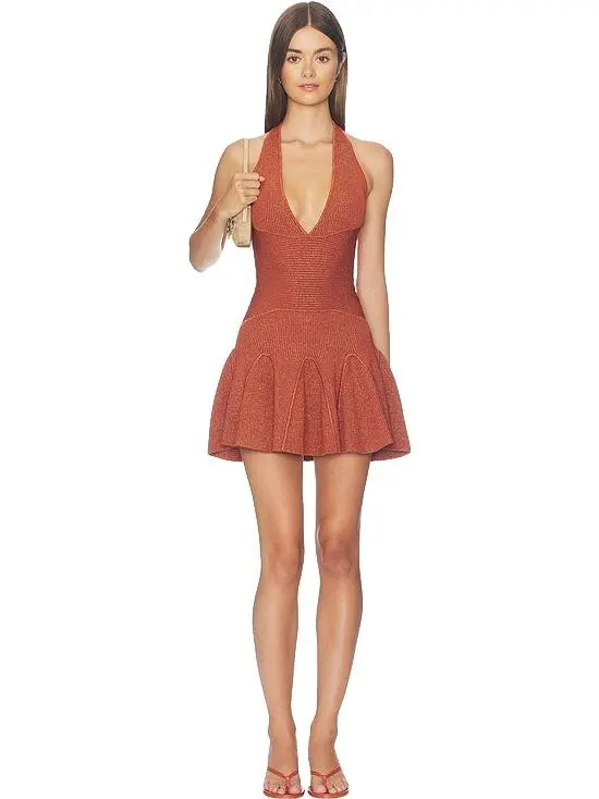 Retrofete Azelma Knit Dress - Metallic Rust