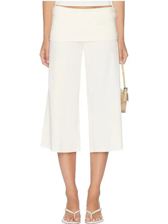 ODDLI Cropped Gaucho Pants - Cream