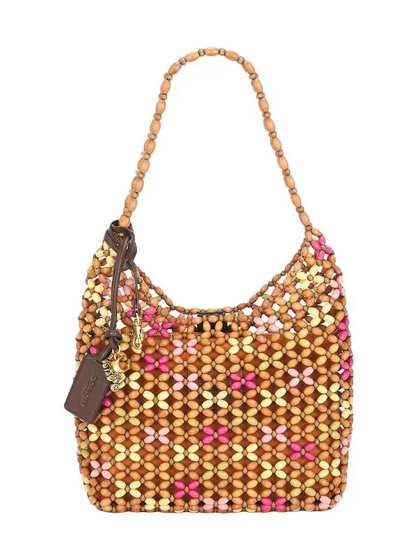 COACH Wooden Beaded Shoulder Bag - Maple