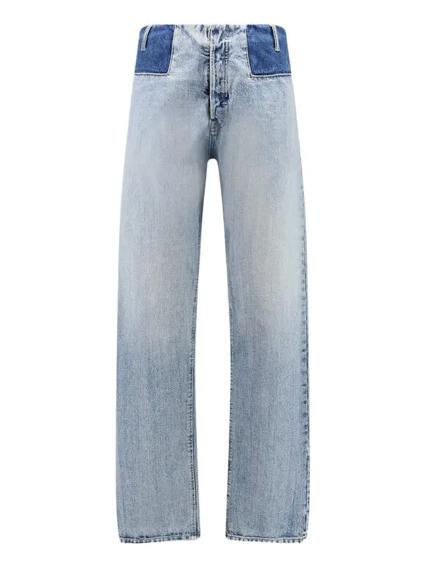 MAISON MARGIELA Patchwork Effect Denim Jeans - Blue