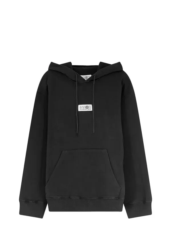 MAISON MARGIELA Organic Cotton Hooded Sweatshirt - Black