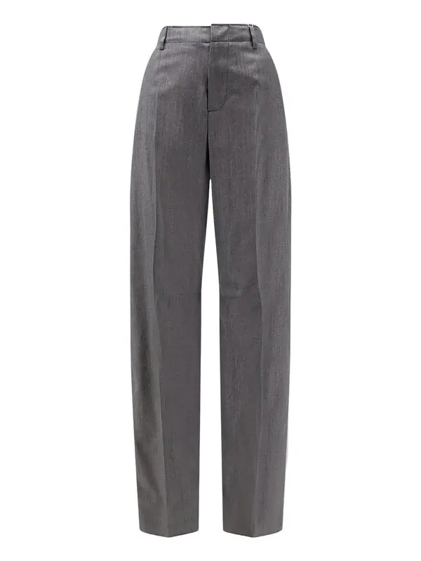 MAISON MARGIELA Virgin Wool And Cotton Trousers - Grey