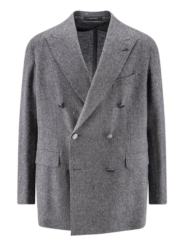 Tagliatore Doublebreasted Virgin Wool And Cashmere Blazer - Grey