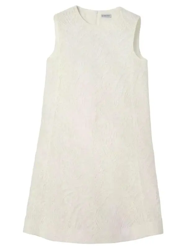 Burberry Paisley Lace Shift Dress - White