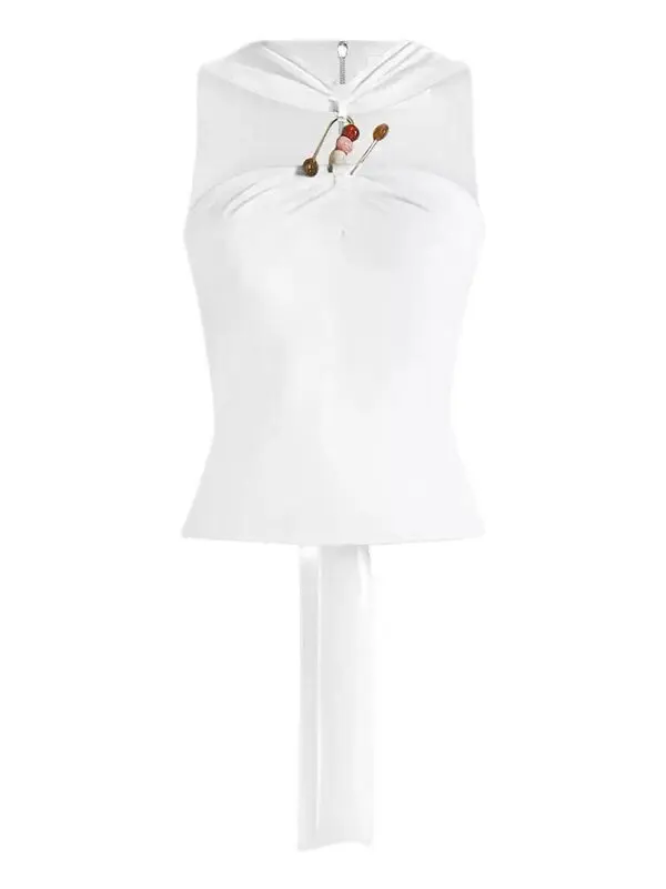 Manière De Voir Abigail Crop Top - White