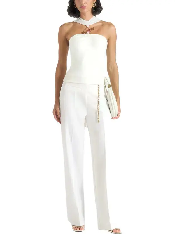 Manière De Voir Abigail Crop Top - White