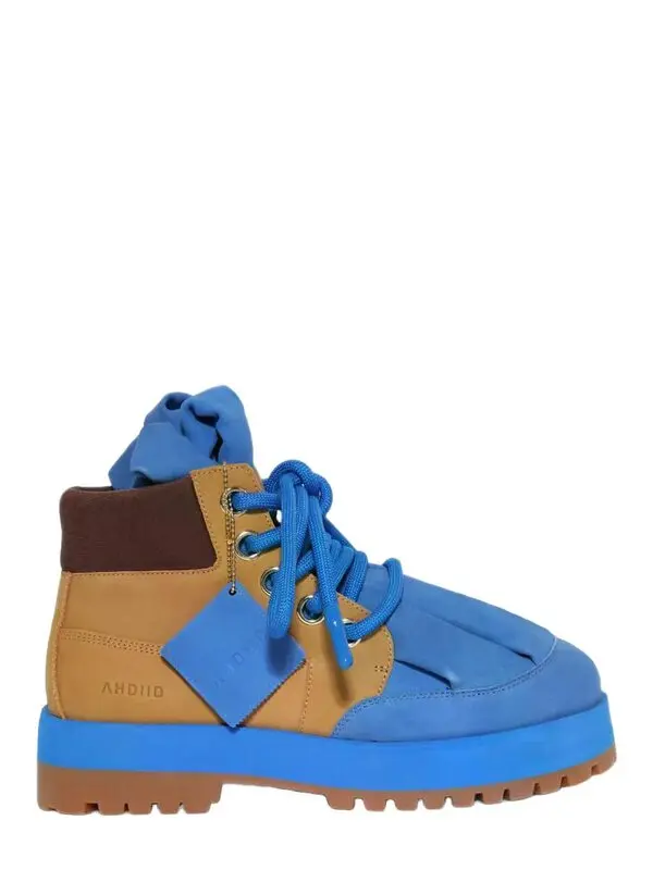 AHDIID New York Lace-up Boots - Blue