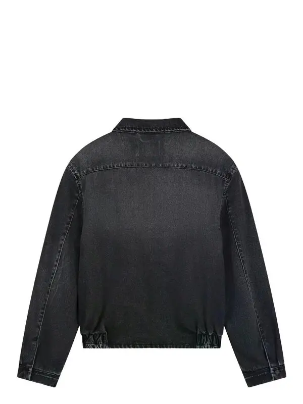 ARTE ANTWERP Logo Embroidered Faded Effect Jacket - Black