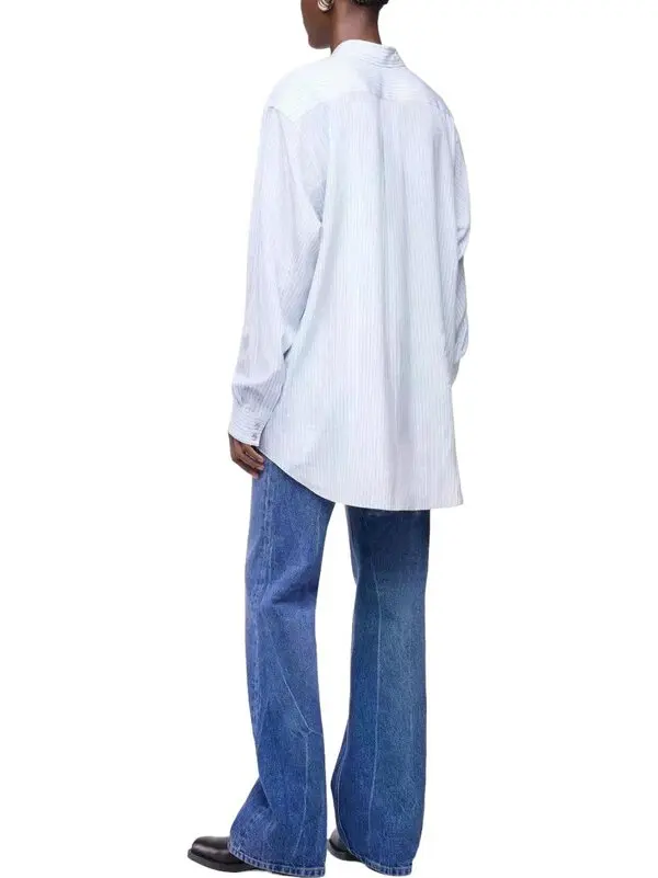 Rabanne Straight Leg Jeans With Fringe Detail - Blue
