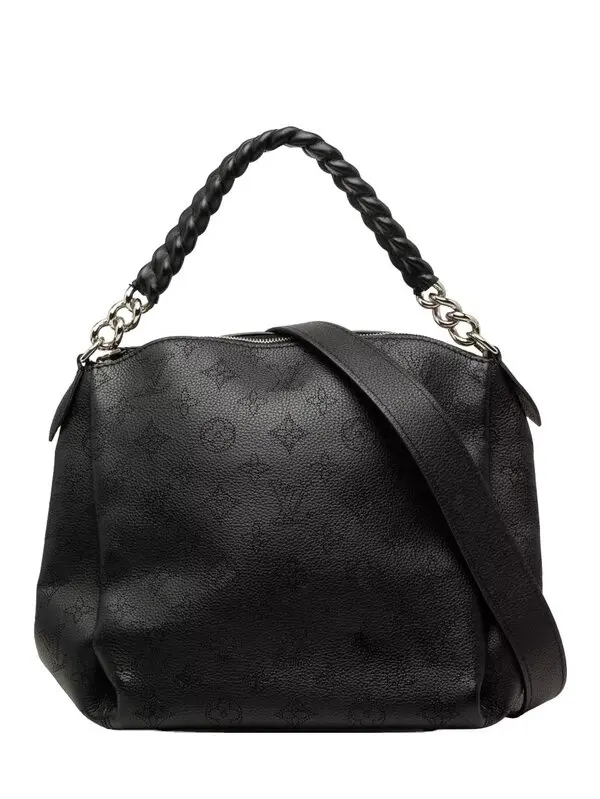 LOUIS VUITTON Monogram Mahina Babylone Chain Bb Satchel - Black